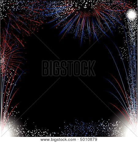 Fireworks Border Vector & Photo | Bigstock