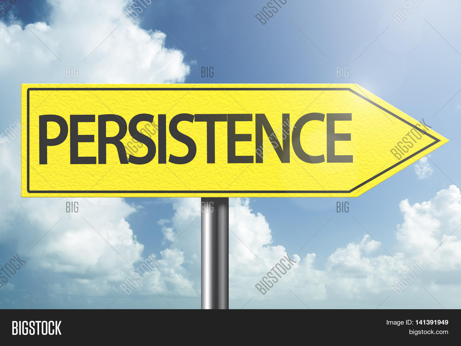 Persistence yellow sign Stock Photo & Stock Images | Bigstock