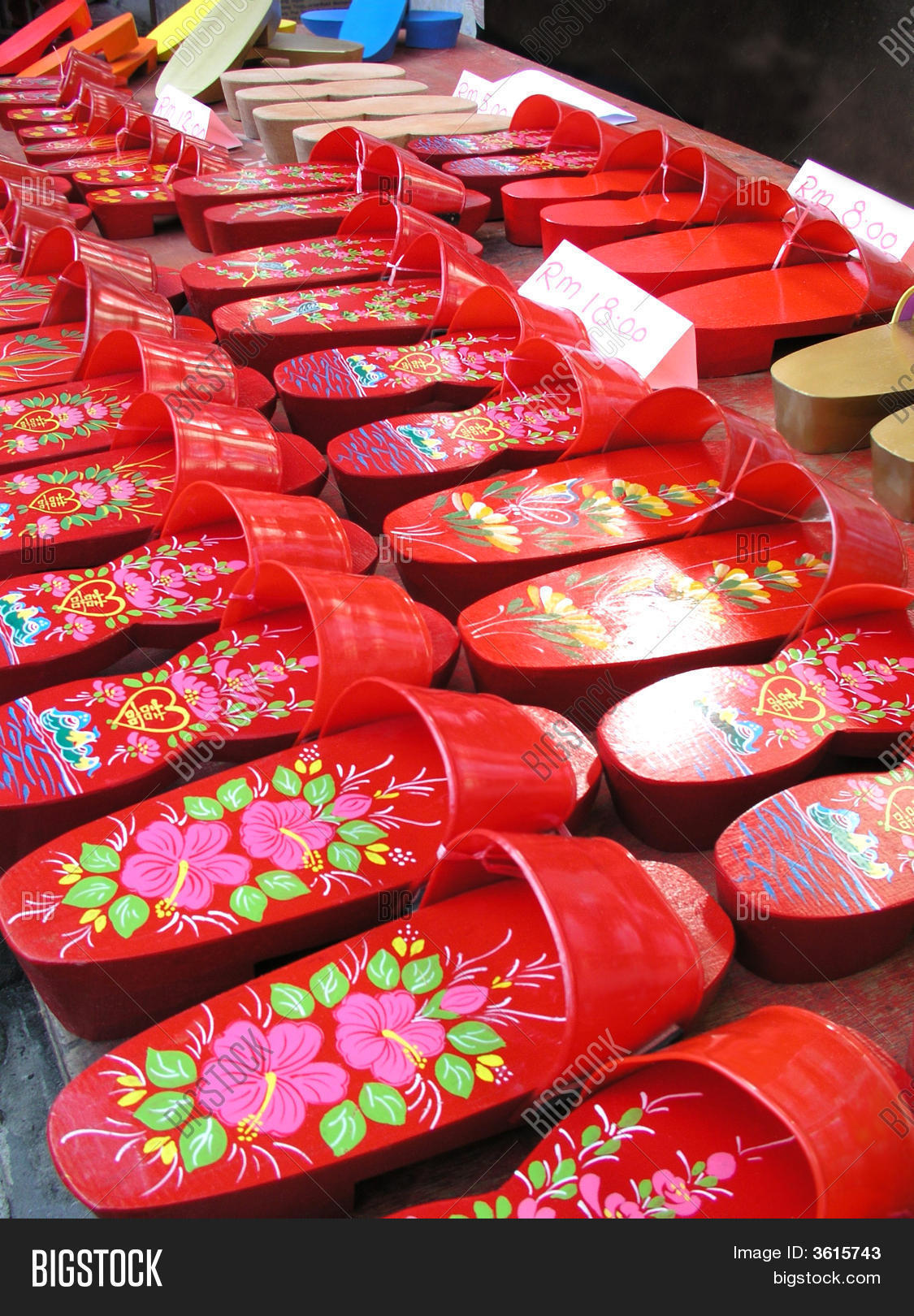 Red Chinese Wooden Clogs Stock Photo & Stock Images | Bigstock