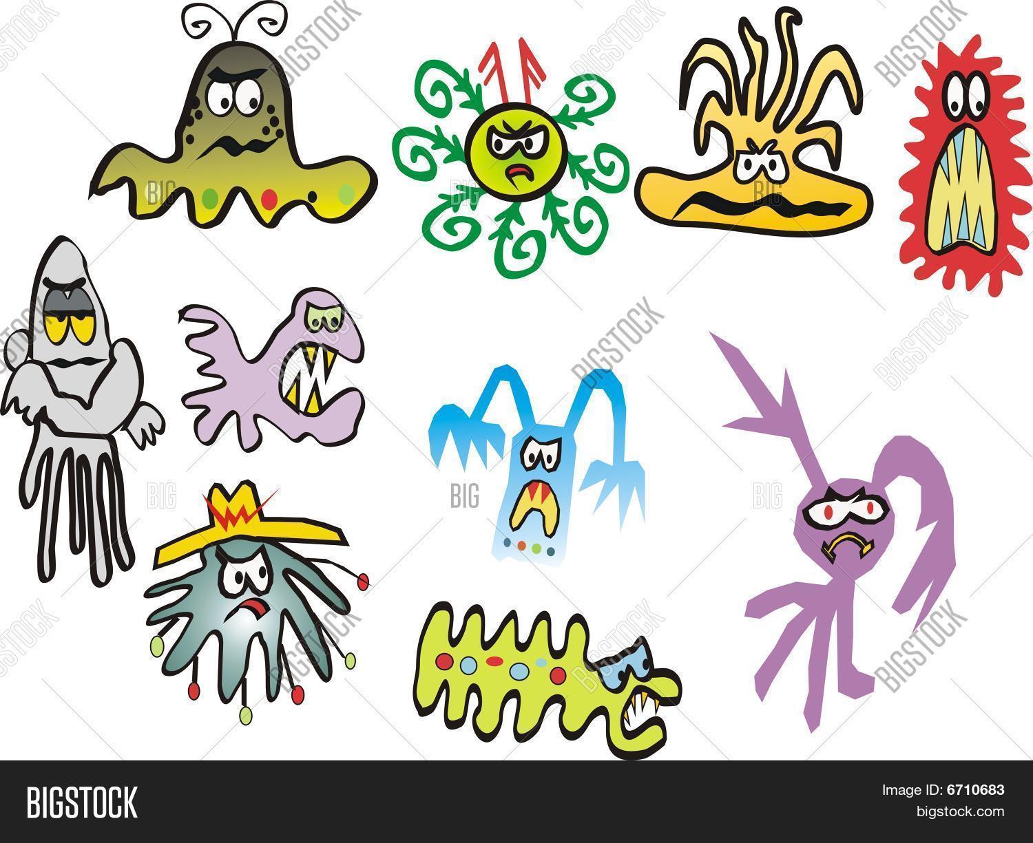 Cartoon germs and bacteria Stock Vector & Stock Photos | Bigstock