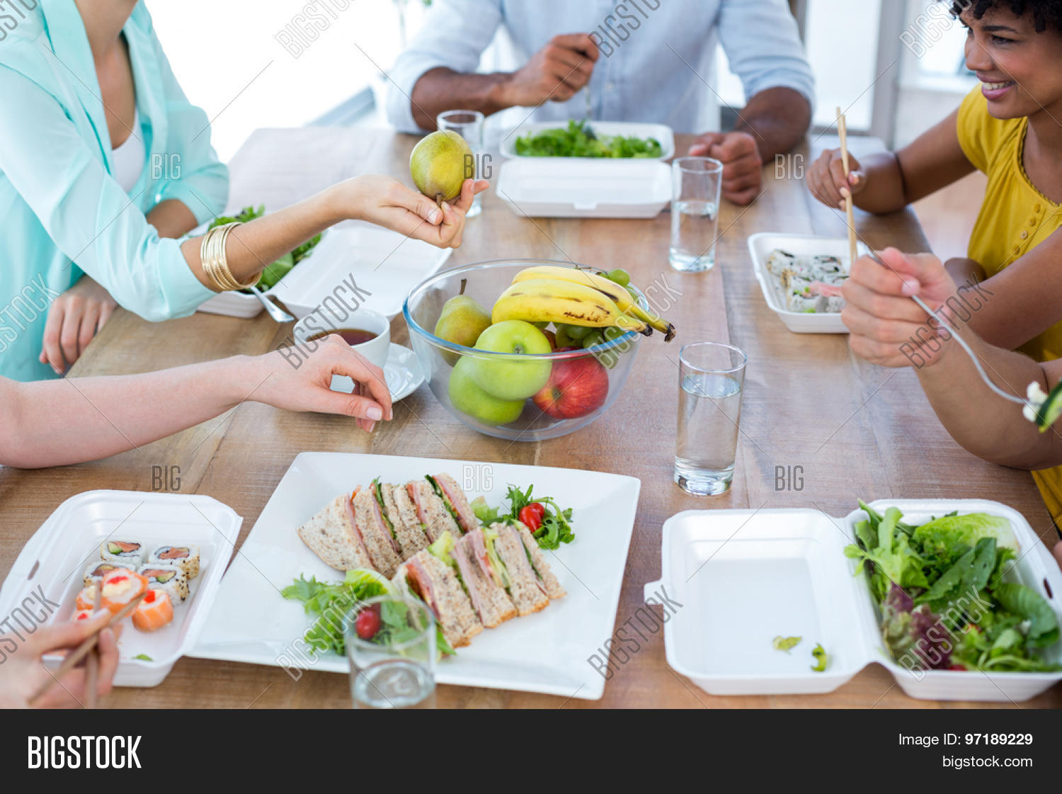 Young Business People Having Lunch Image & Photo | Bigstock