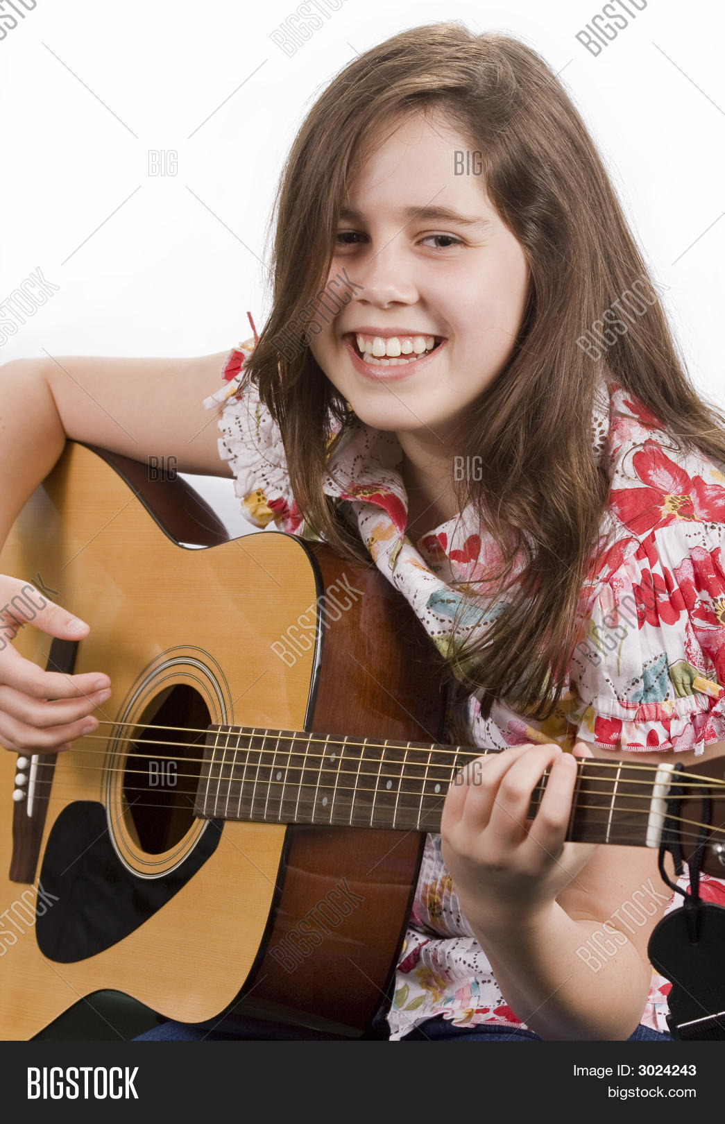 Girl Playing Acoustic Guitar Stock Photo & Stock Images | Bigstock