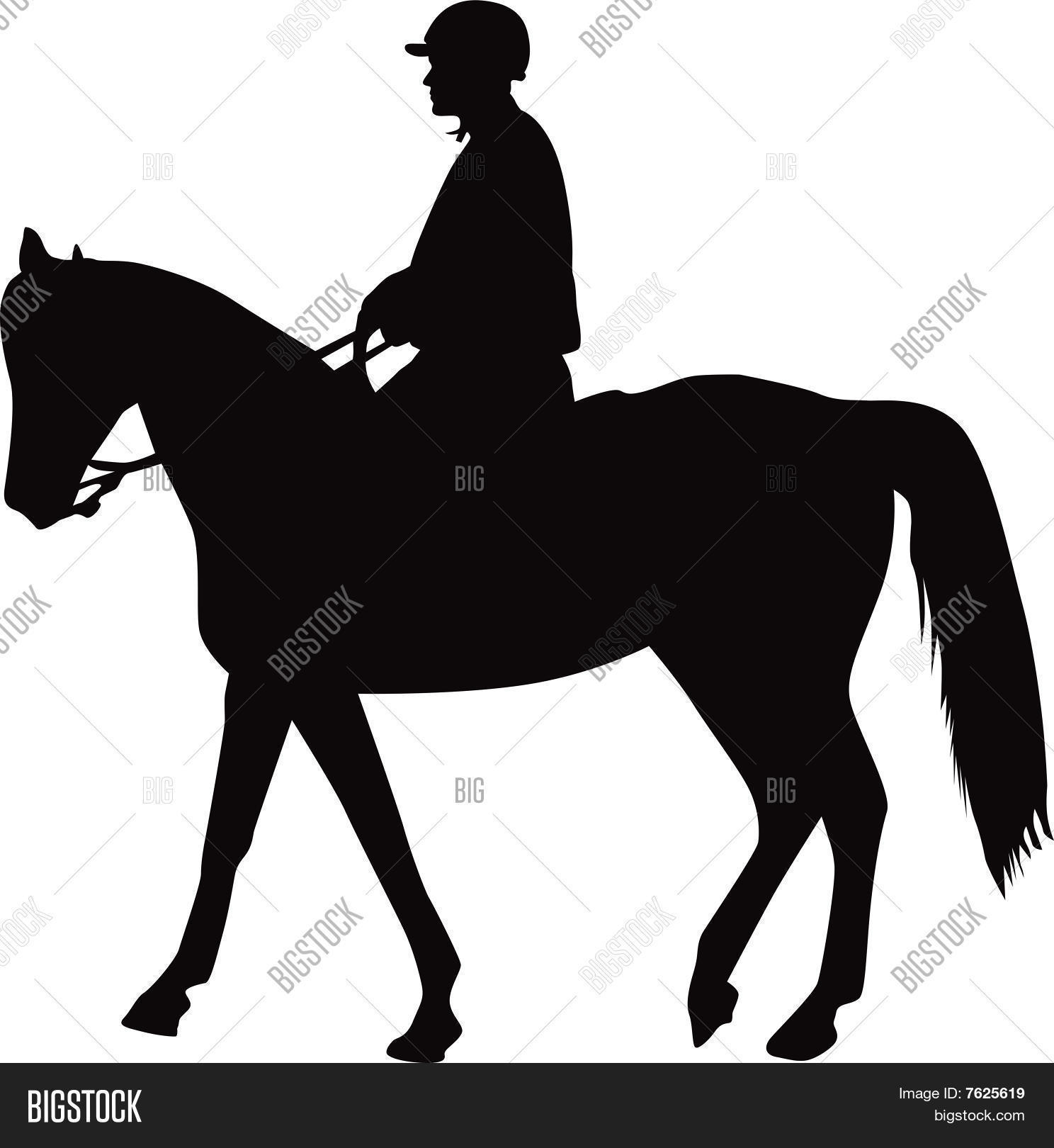 man on the horse silhouette vector Stock Vector & Stock Photos | Bigstock