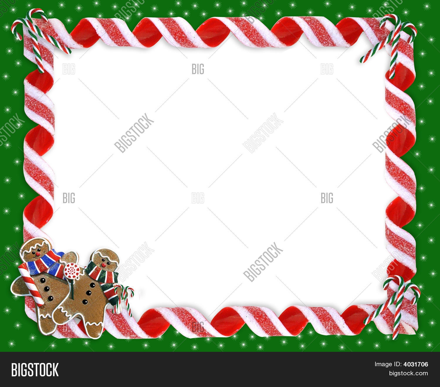 Christmas Frame Candy Ribbons Border Stock Photo & Stock Images | Bigstock