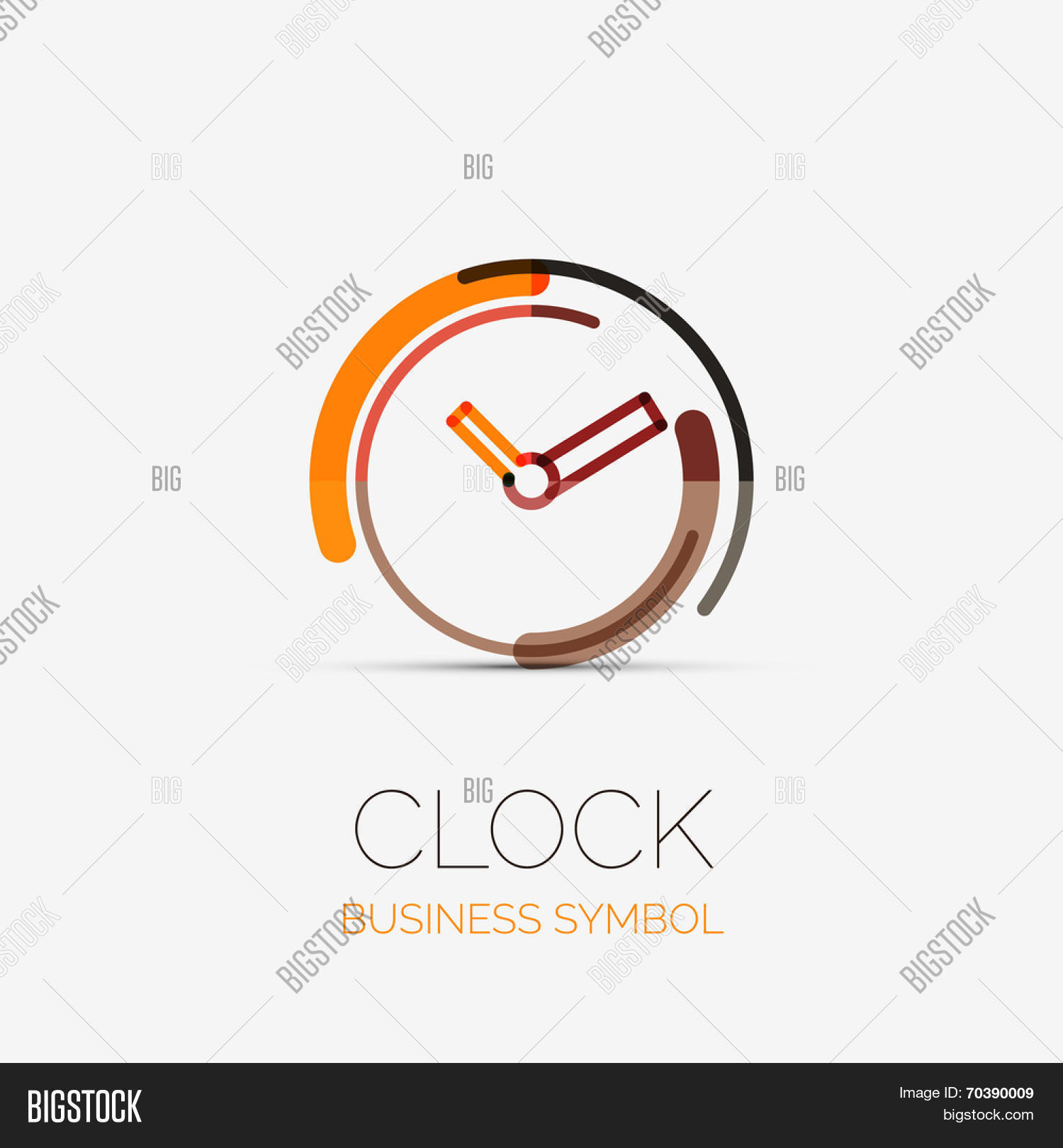 Vector clock, time company logo design, business symbol concept ...