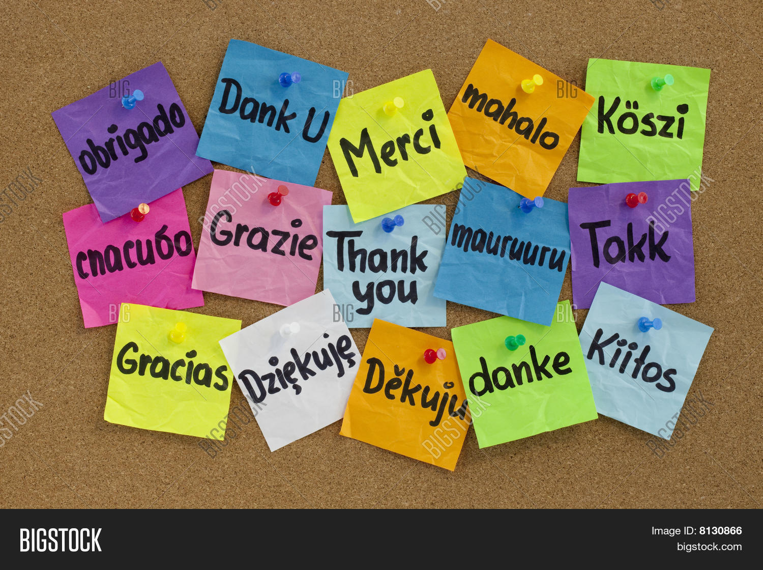 Dank u In verschillende talen Stock foto & Stock afbeeldingen | Bigstock