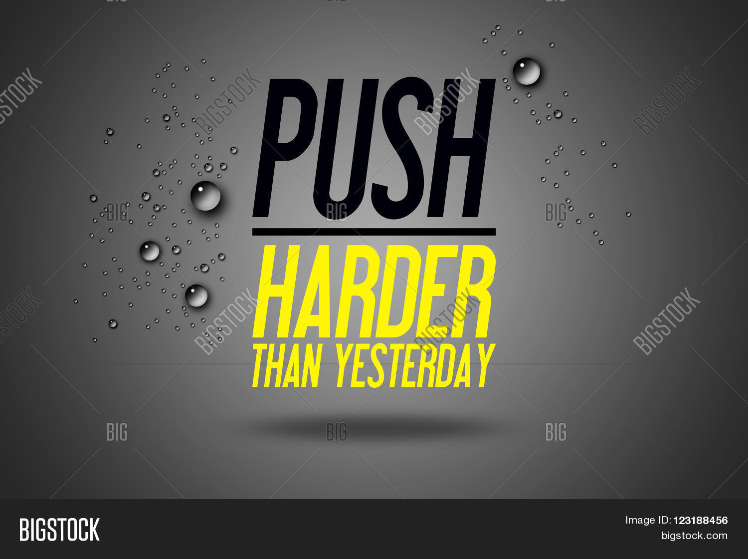 Push Harder Than Yesterday - Advertisement Quotes Workout Sports ...