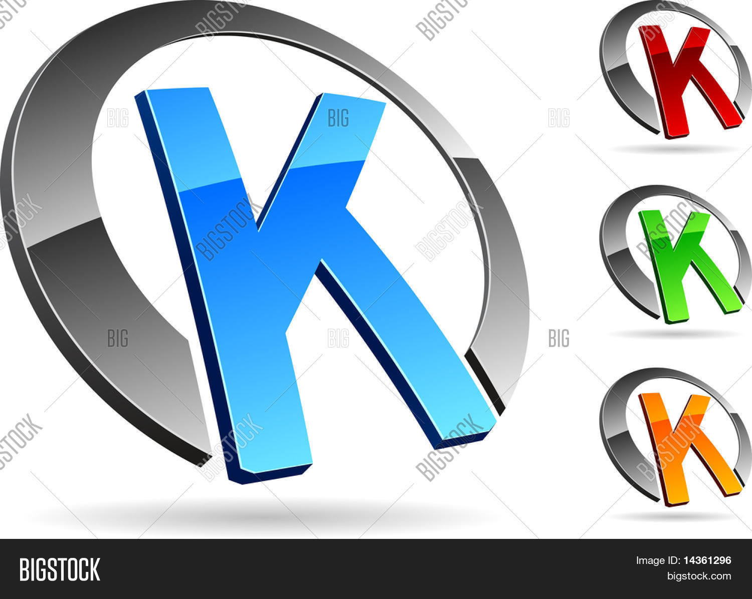 Letter "K" 3d Vector Icons Such Vector & Photo | Bigstock