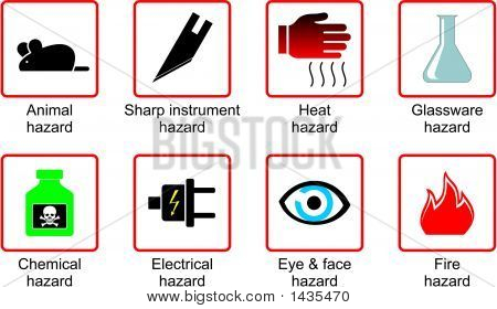 Laboratory Safety Symbols Vector & Photo | Bigstock