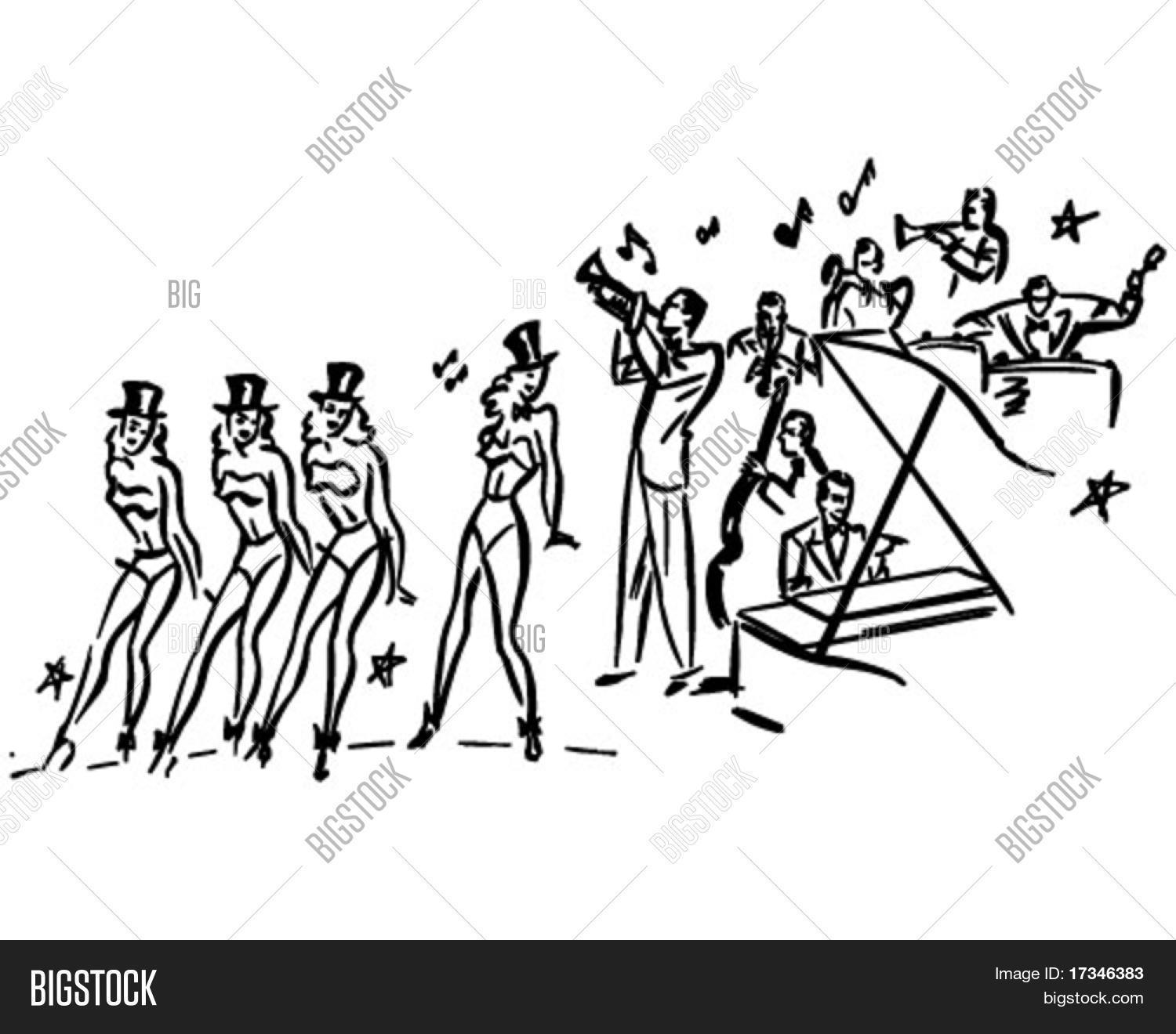 Chorus Line - Retro Clip Art Stock Vector & Stock Photos | Bigstock