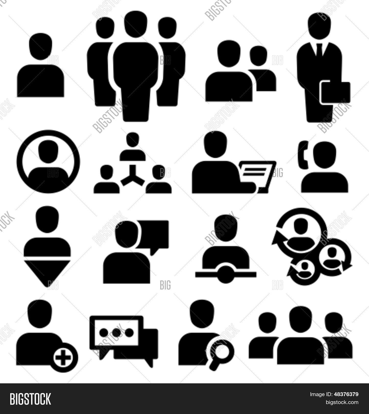 Vector y foto Set De Iconos De Personas Vector | Bigstock