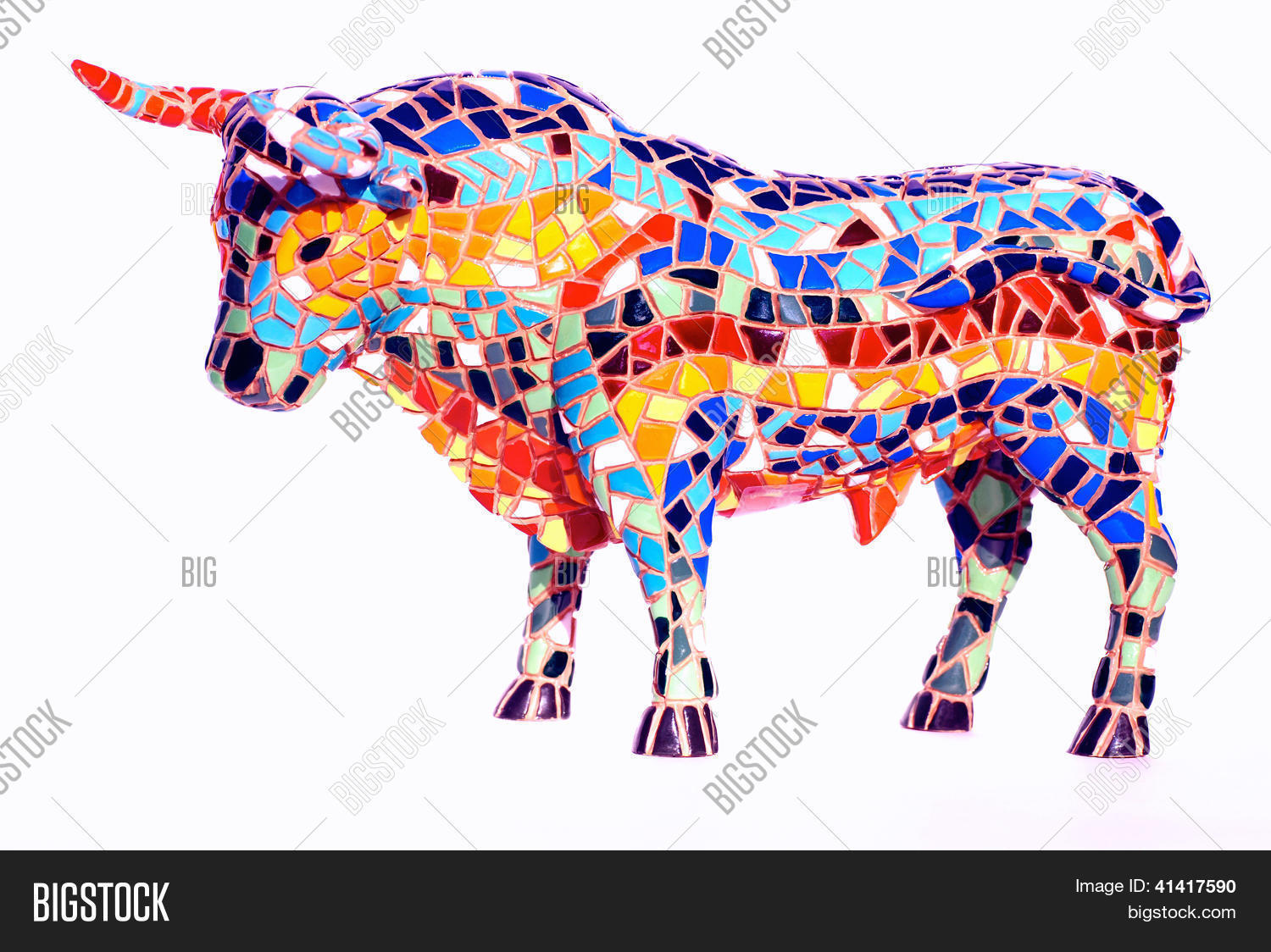 Bull Mosaic Style - Spanish Image & Photo | Bigstock