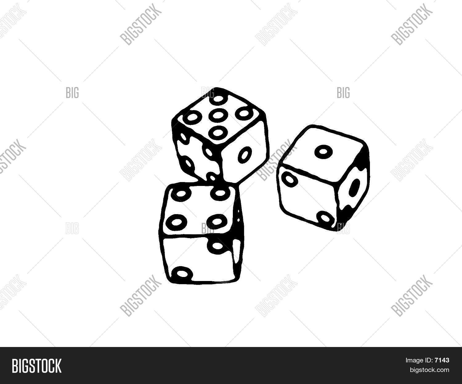 Outline Dice Image & Photo | Bigstock