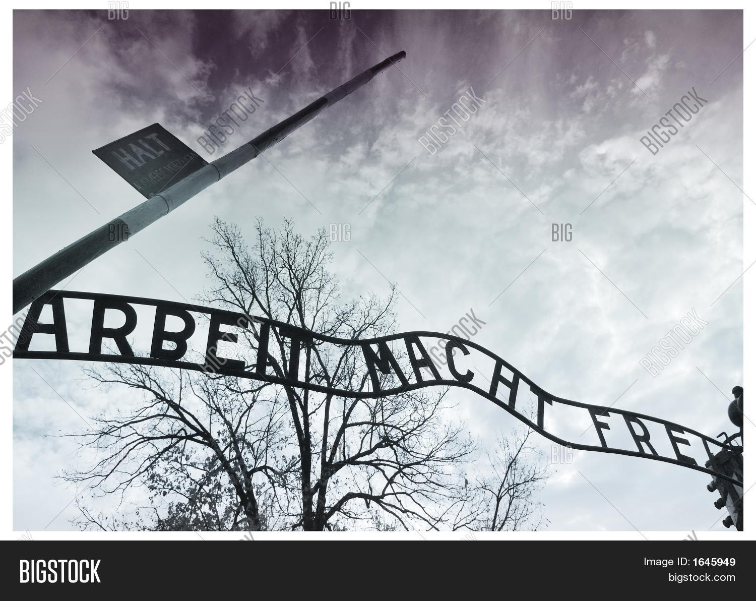 Auschwitz Main Gate Sign 4 Gradient Stock Photo & Stock Images | Bigstock