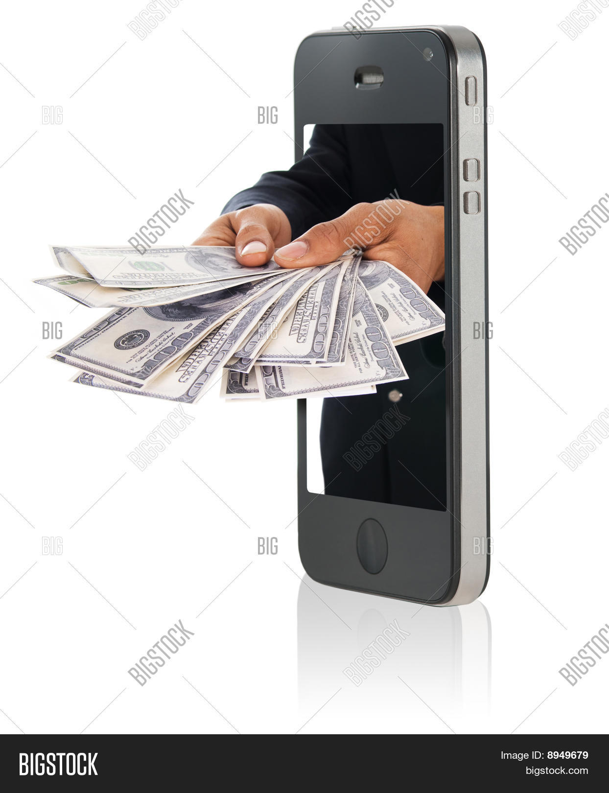 Giving Money Over Smart Phone Image & Photo | Bigstock