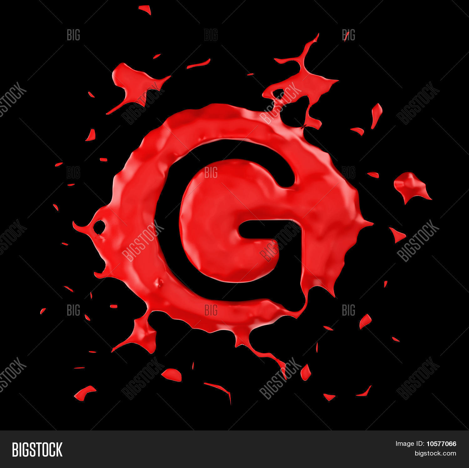 Red Blob G Letter Over Black Background Stock Photo & Stock Images ...