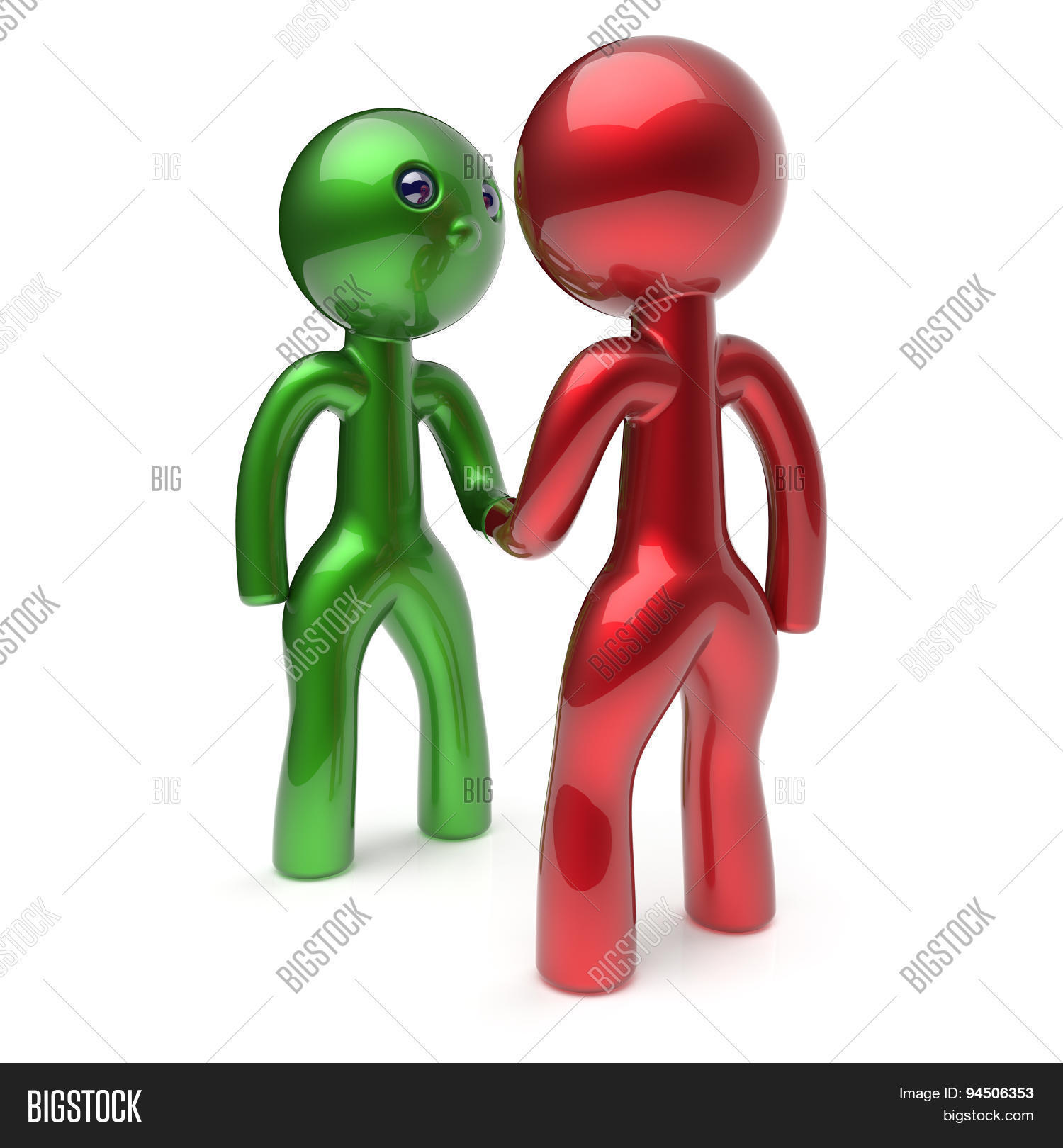 Two Men Shaking Hand Cartoon Characters Handshake Stock Photo & Stock ...