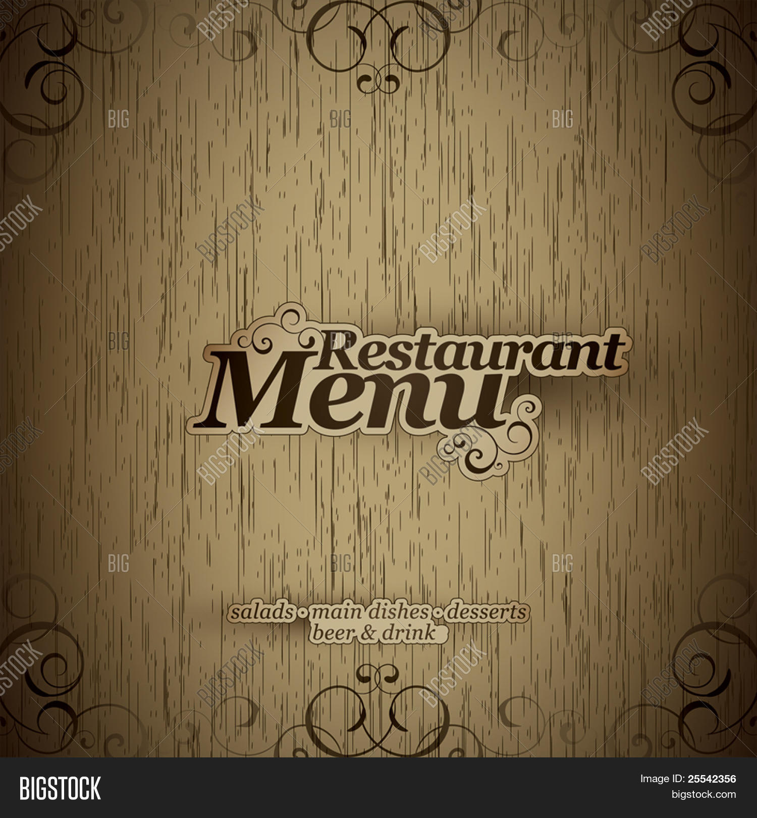 Vector. Restaurant Menu Design On Vector & Photo | Bigstock