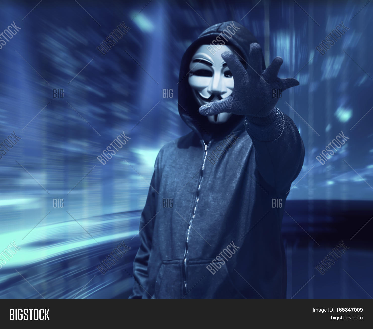 Hacker Man Anonymous Mask Grabbing Image & Photo | Bigstock