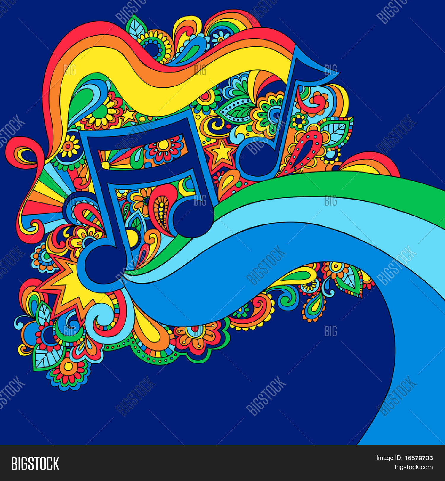 Psychedelic Groovy Vector Music Vector & Photo | Bigstock
