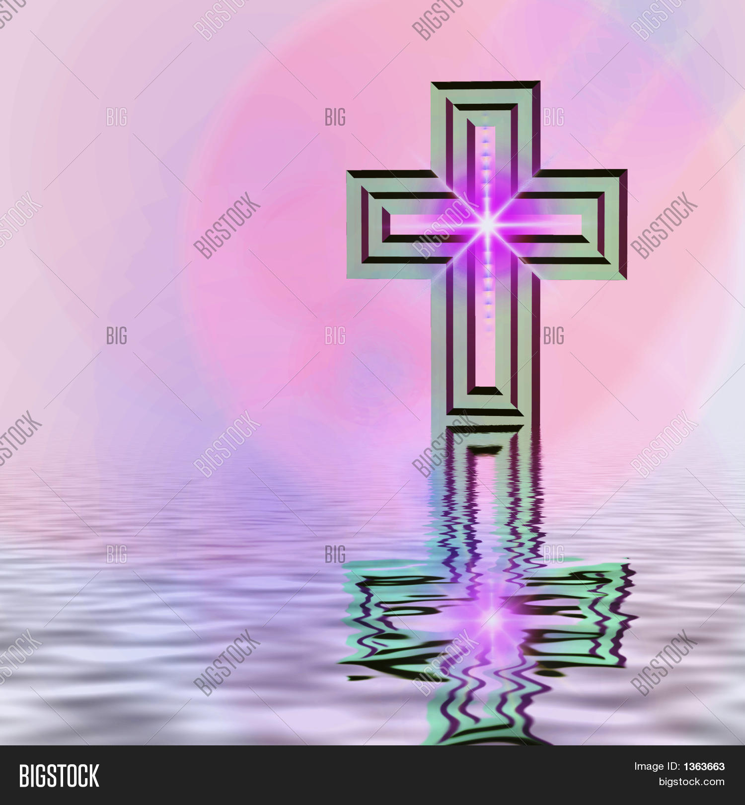 Cross Reflection On Water Stock Photo & Stock Images | Bigstock