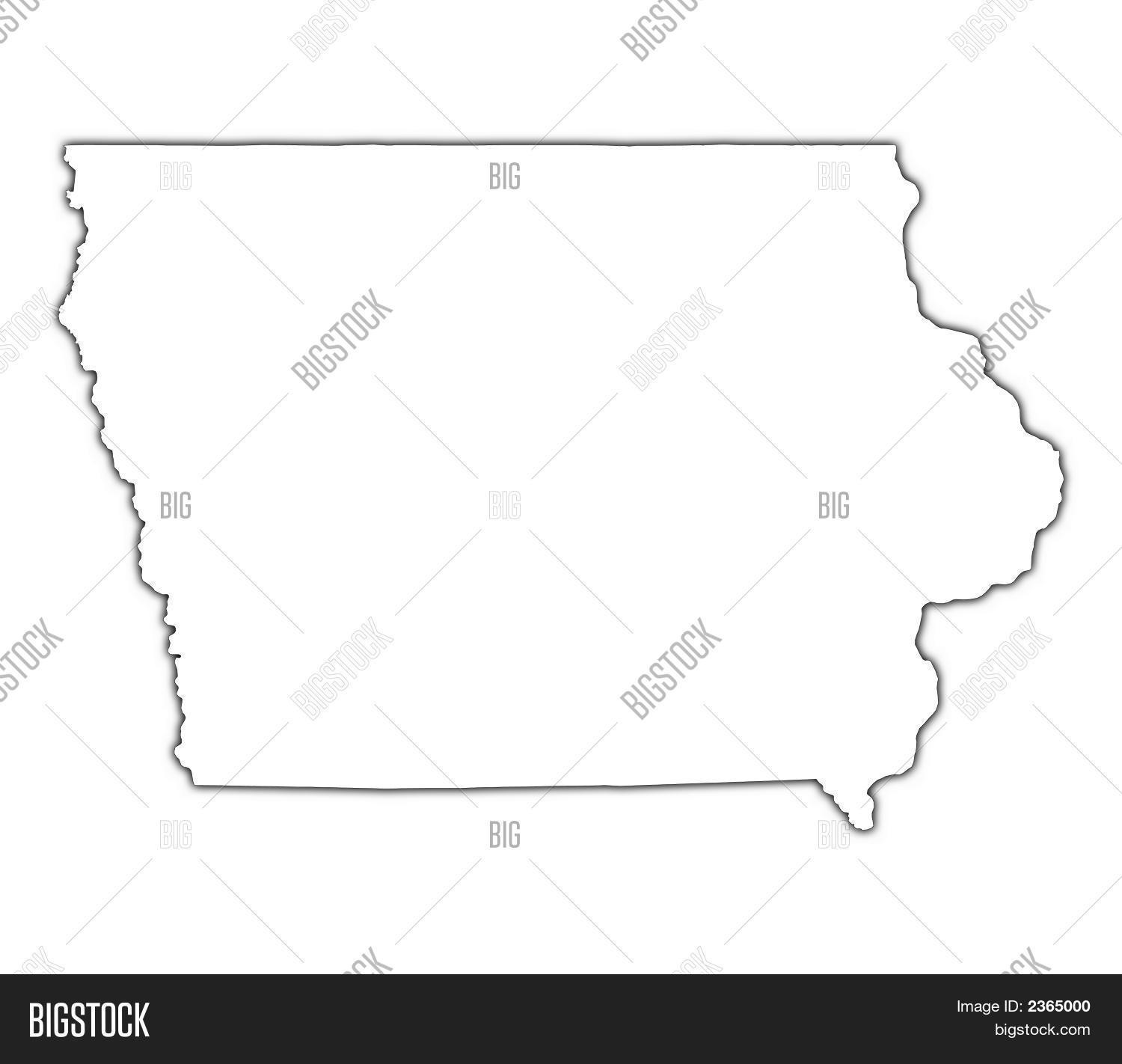 Iowa outline map