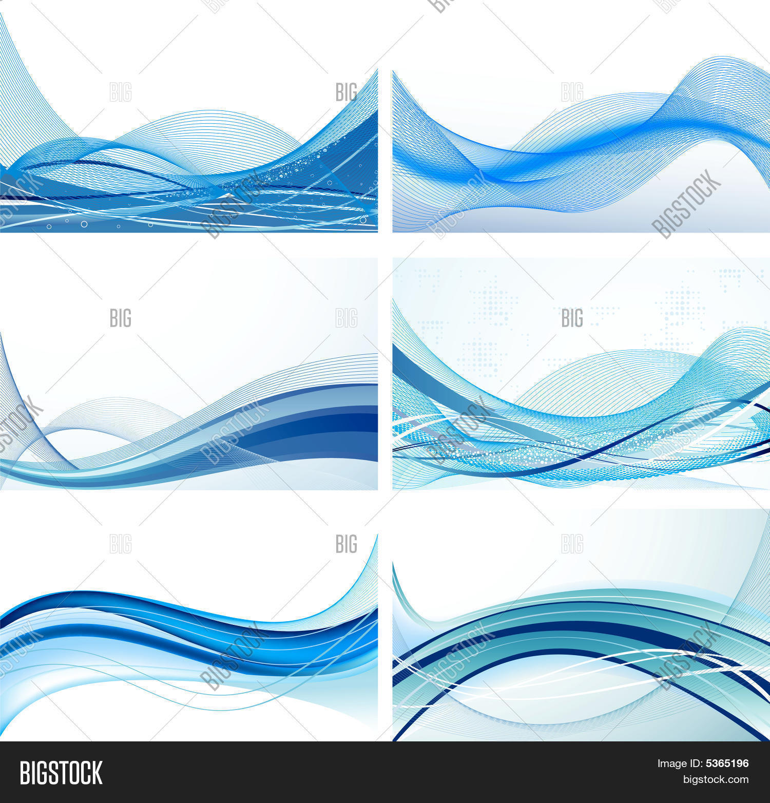 Set Of Abstrac Blue Backgrounds Stock Vector & Stock Photos | Bigstock