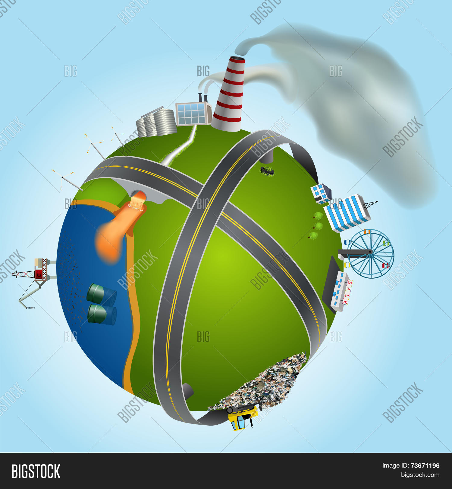 Illustration Global Environmental Vector & Photo | Bigstock