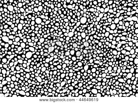 A black and white isolated vector background of spotty circle bubbles ...