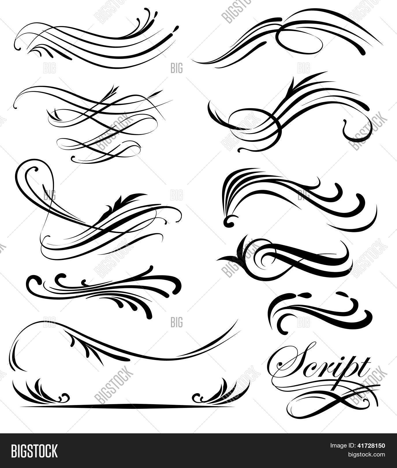 Decorative Swash Lines Stock Vector & Stock Photos | Bigstock