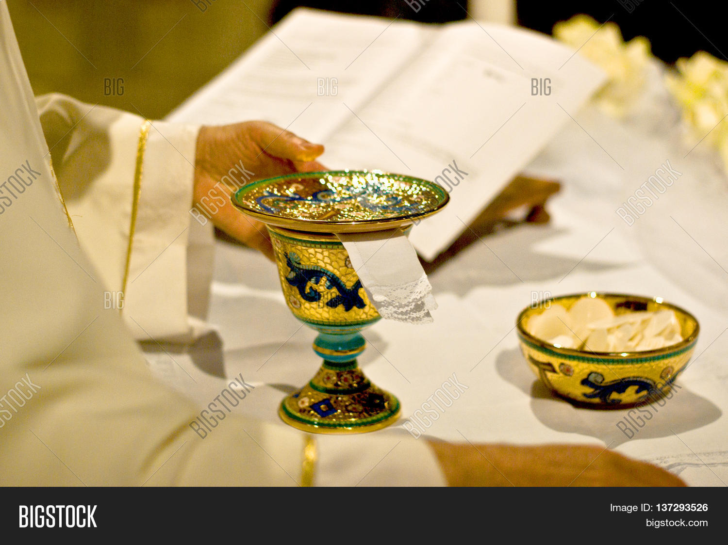 Wine Bread Become Blood Body Christ Image & Photo | Bigstock