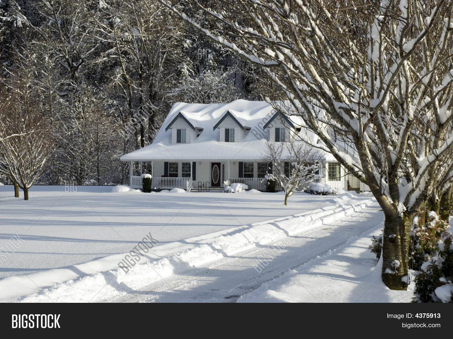 Snow Covered Country House Stock Photo & Stock Images | Bigstock