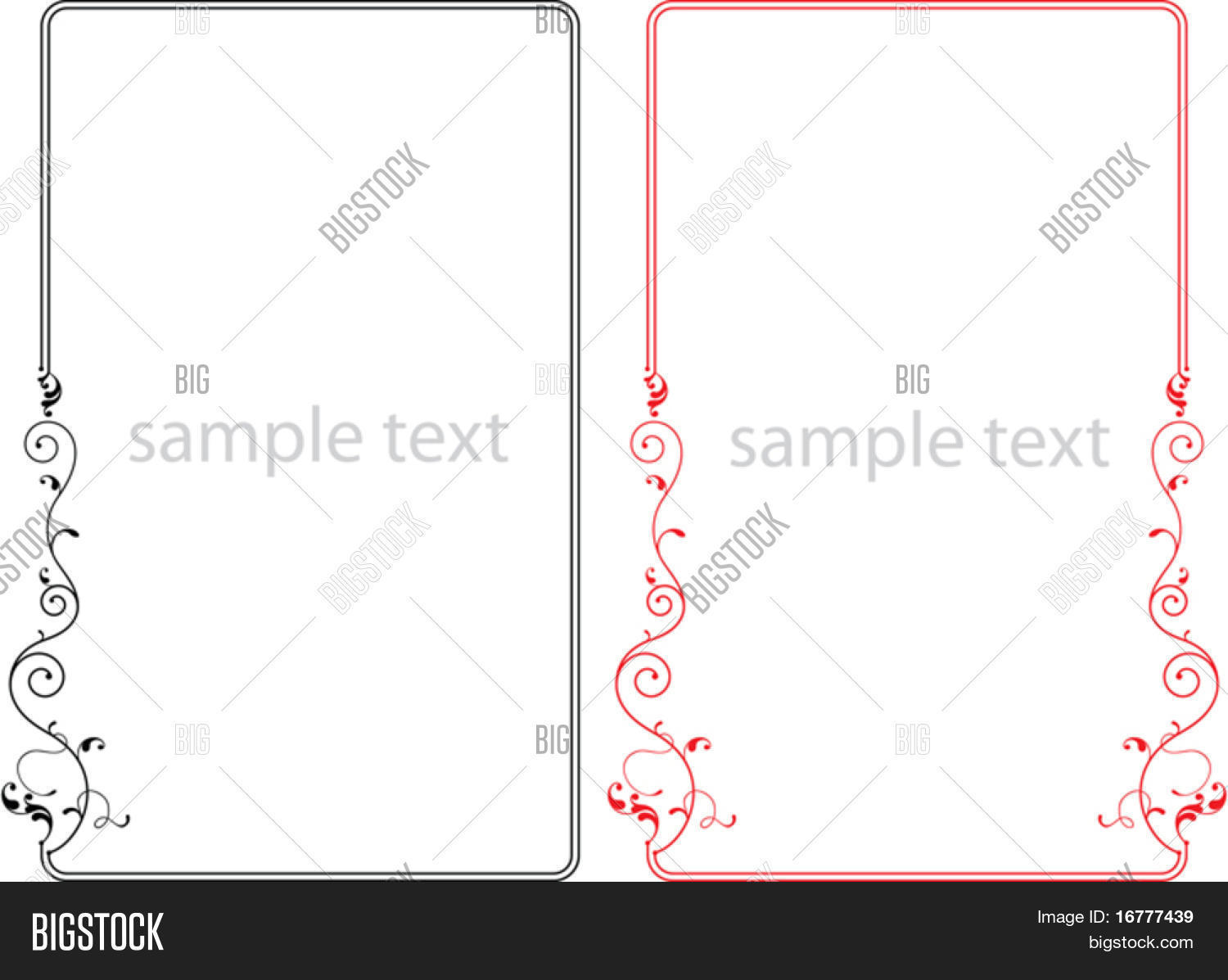 Delicate Border, Frame Design Vector & Photo | Bigstock