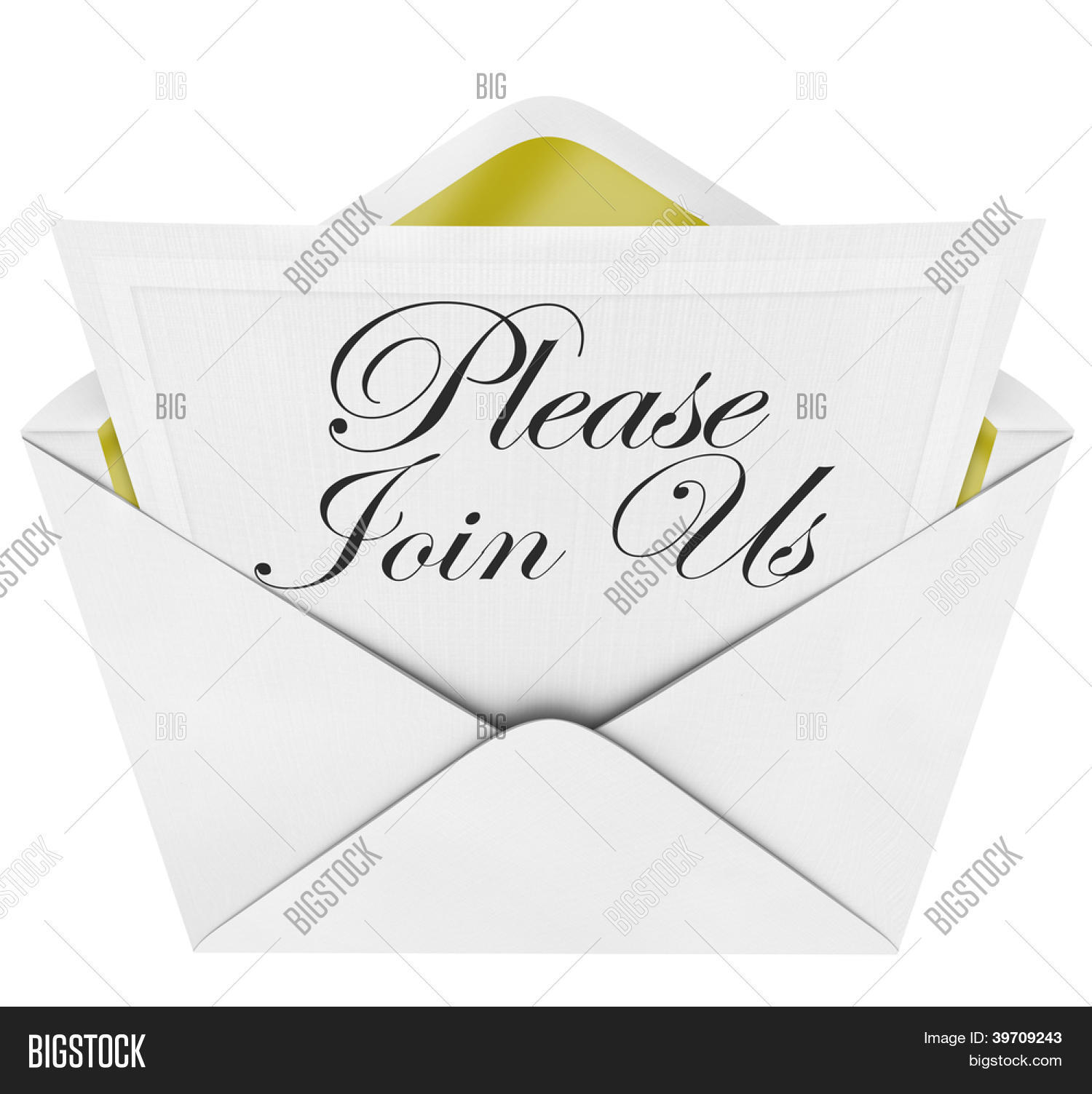 Words Please Join Us On Formal Image & Photo | Bigstock
