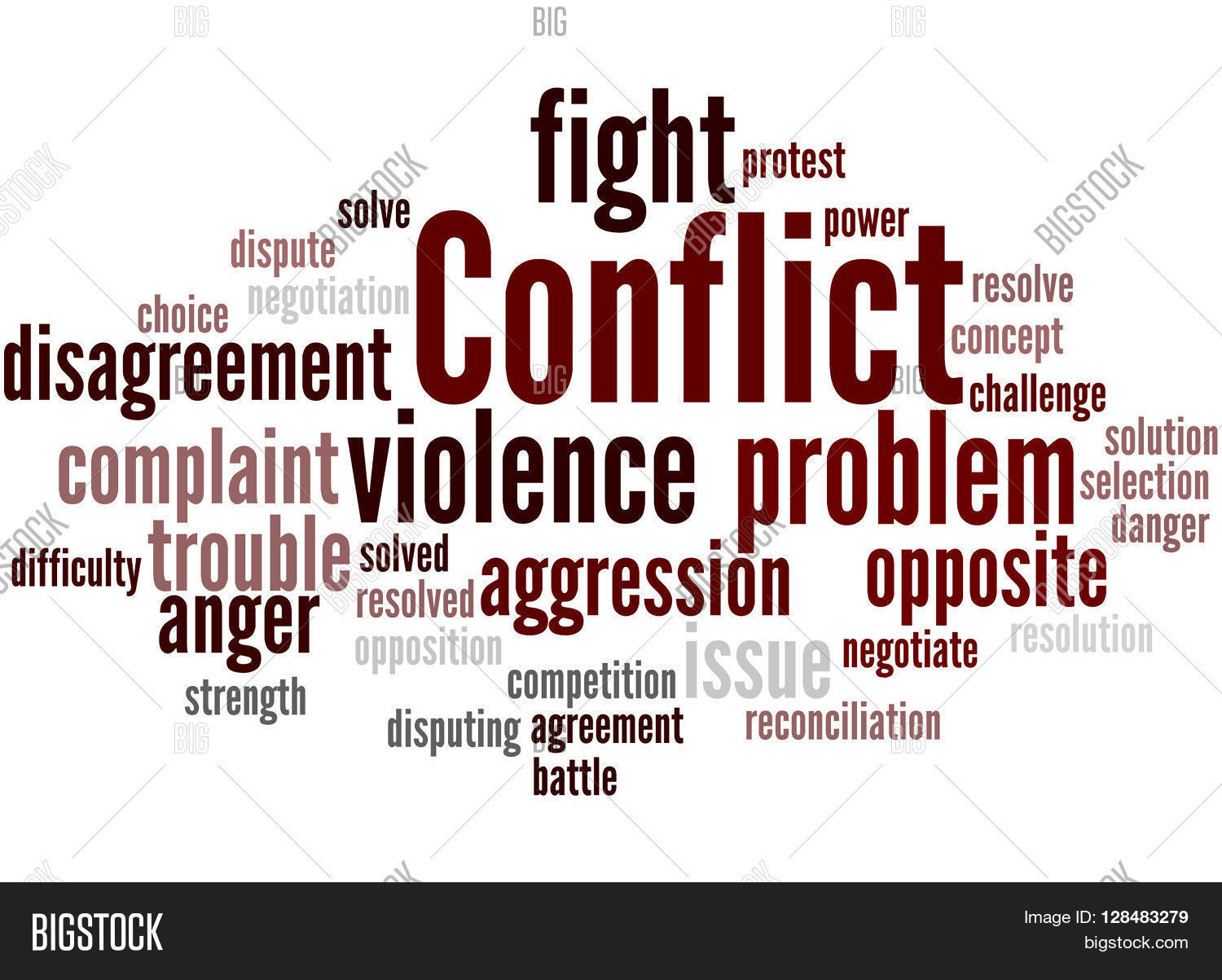 Conflict, Word Cloud Concept 7 Stock Photo & Stock Images | Bigstock