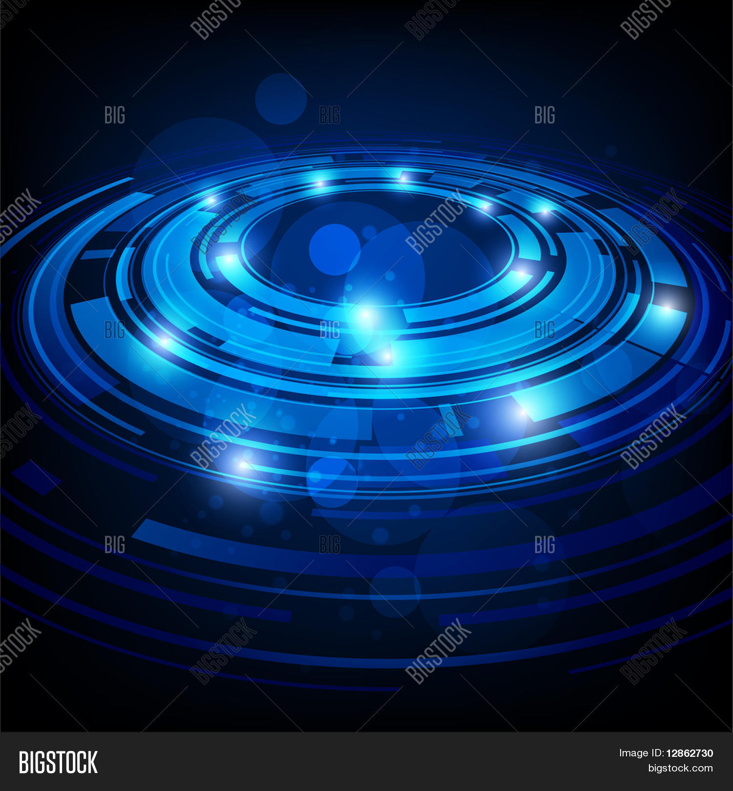 Abstract retro technology circles vector background. Eps 10 Stock ...