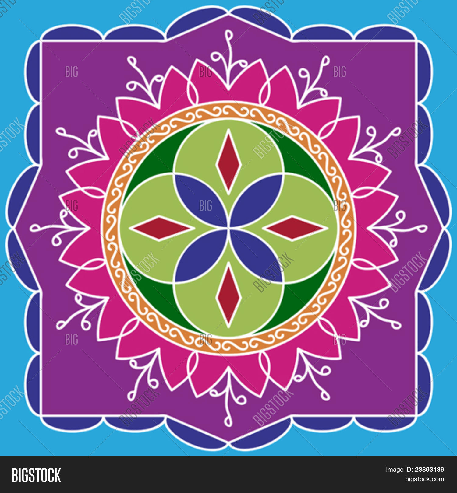 Rangoli, Alpana, Mandala, Kolam Vector & Photo | Bigstock