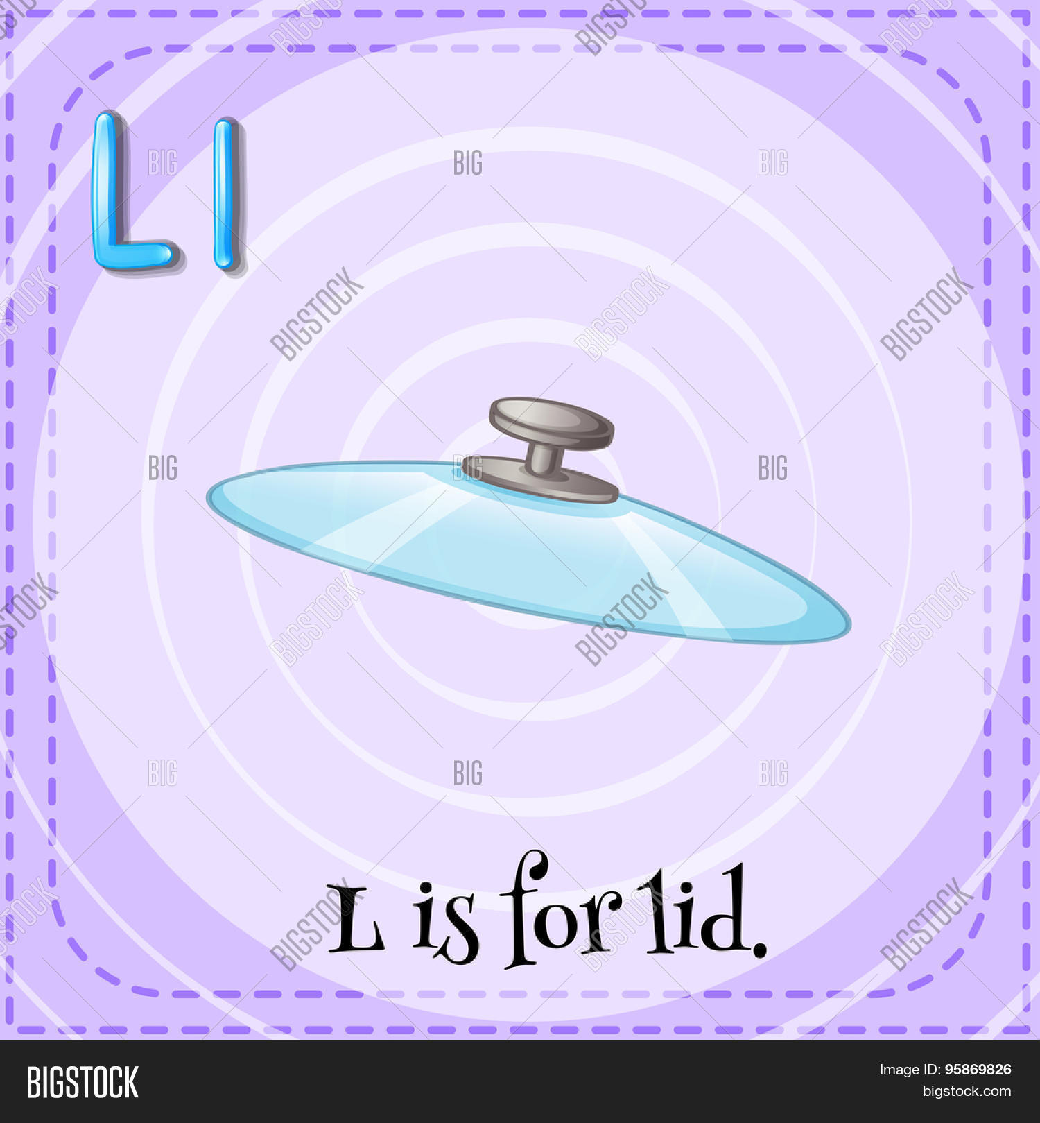 Flashcard Alphabet L Lid Vector & Photo | Bigstock