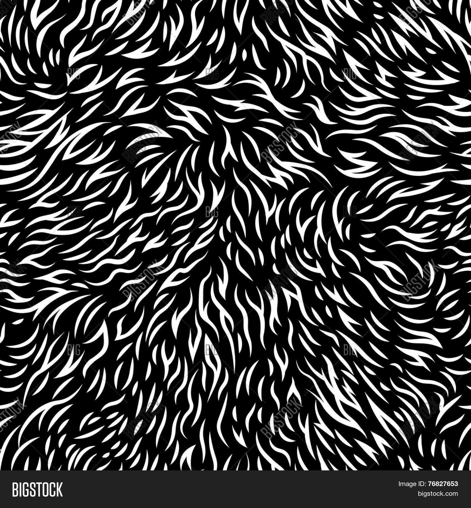engraved seamless pattern of fur texture Stock Vector & Stock Photos ...