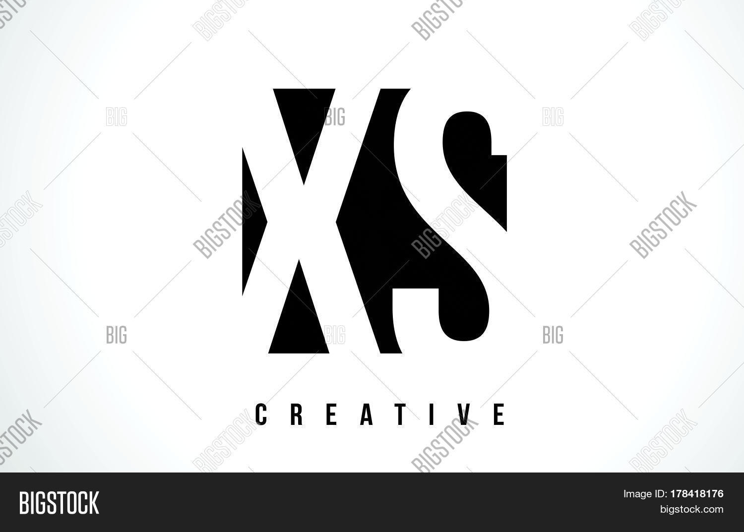 Xs X S White Letter Logo Design Vector & Photo | Bigstock
