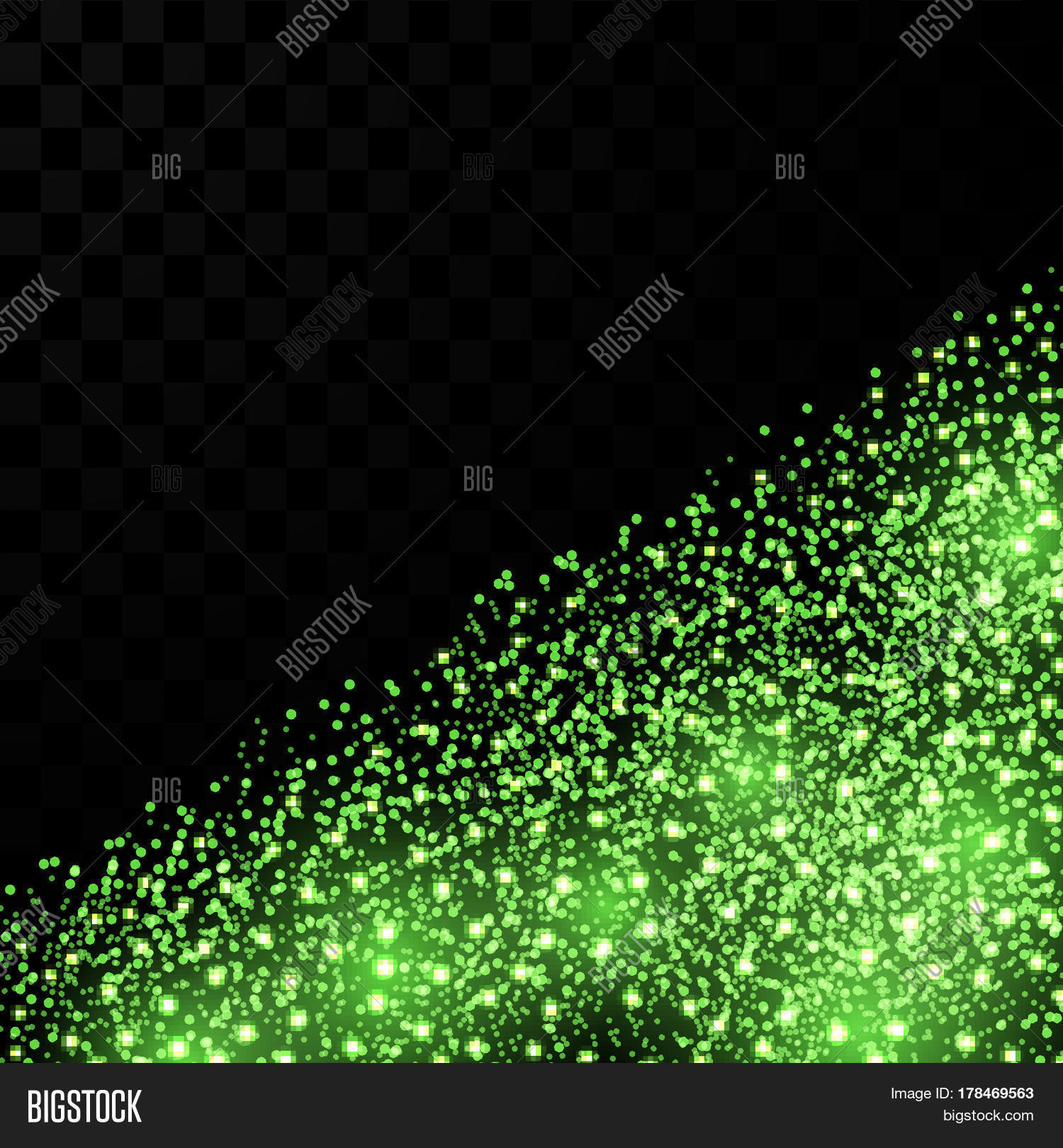 Vector Green Sparks Glowing Vector & Photo | Bigstock