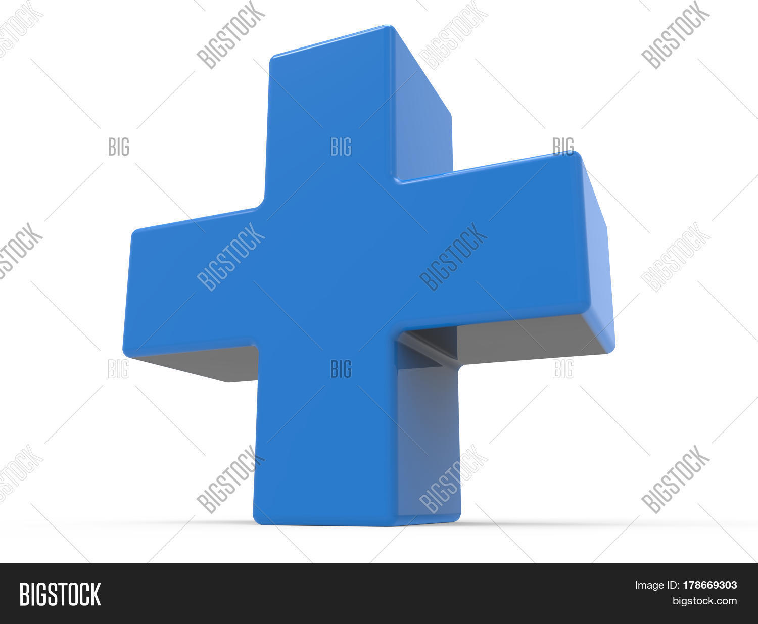 Blue Plus Sign Image & Photo | Bigstock