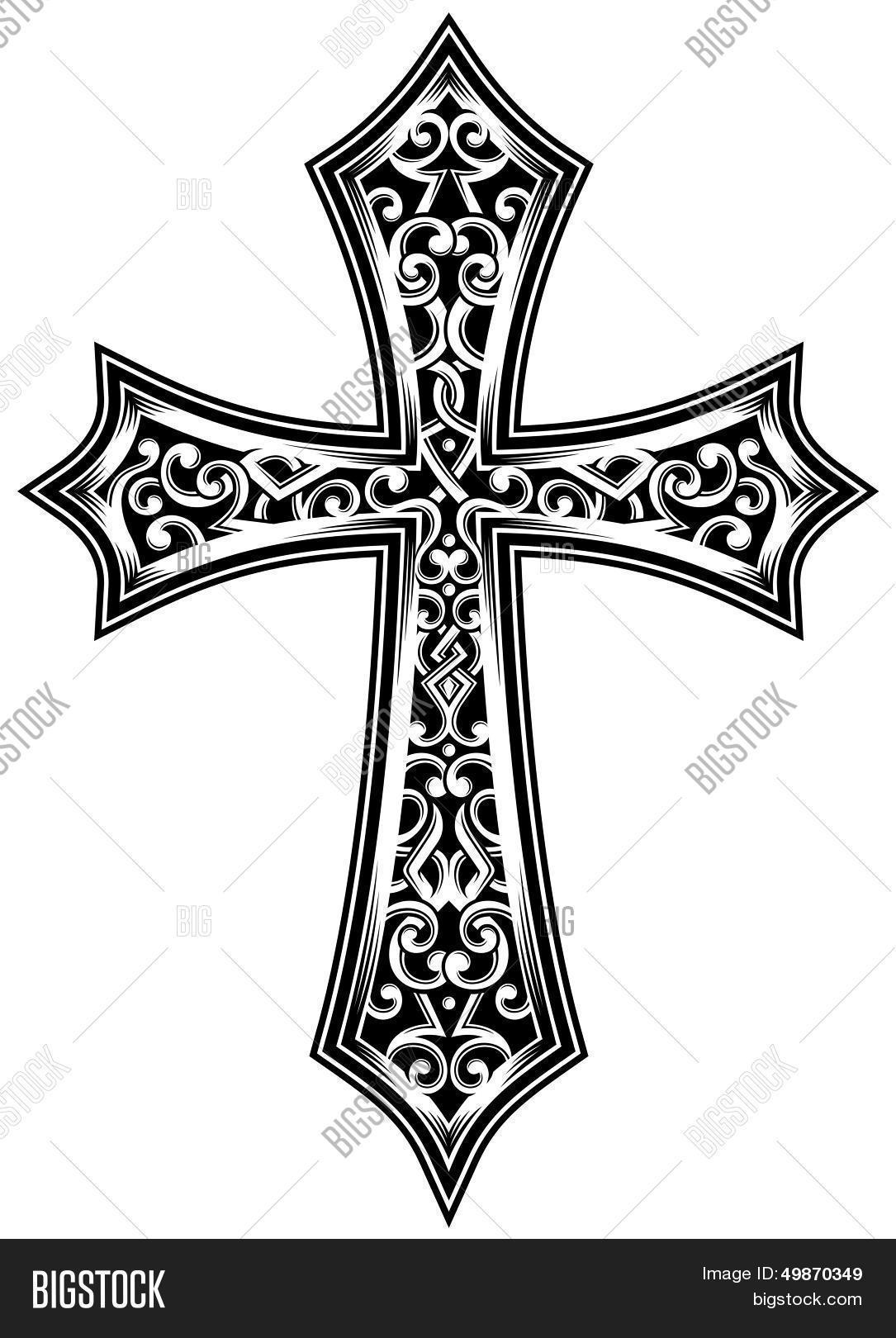 Ornate Christian Cross Vector Stock Vector & Stock Photos | Bigstock