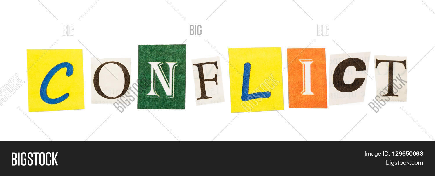 Word Conflict Made Letters Cut Out Image & Photo | Bigstock