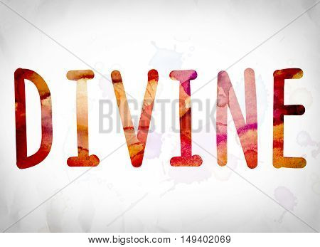 Divine Concept Watercolor Word Art Image & Photo | Bigstock