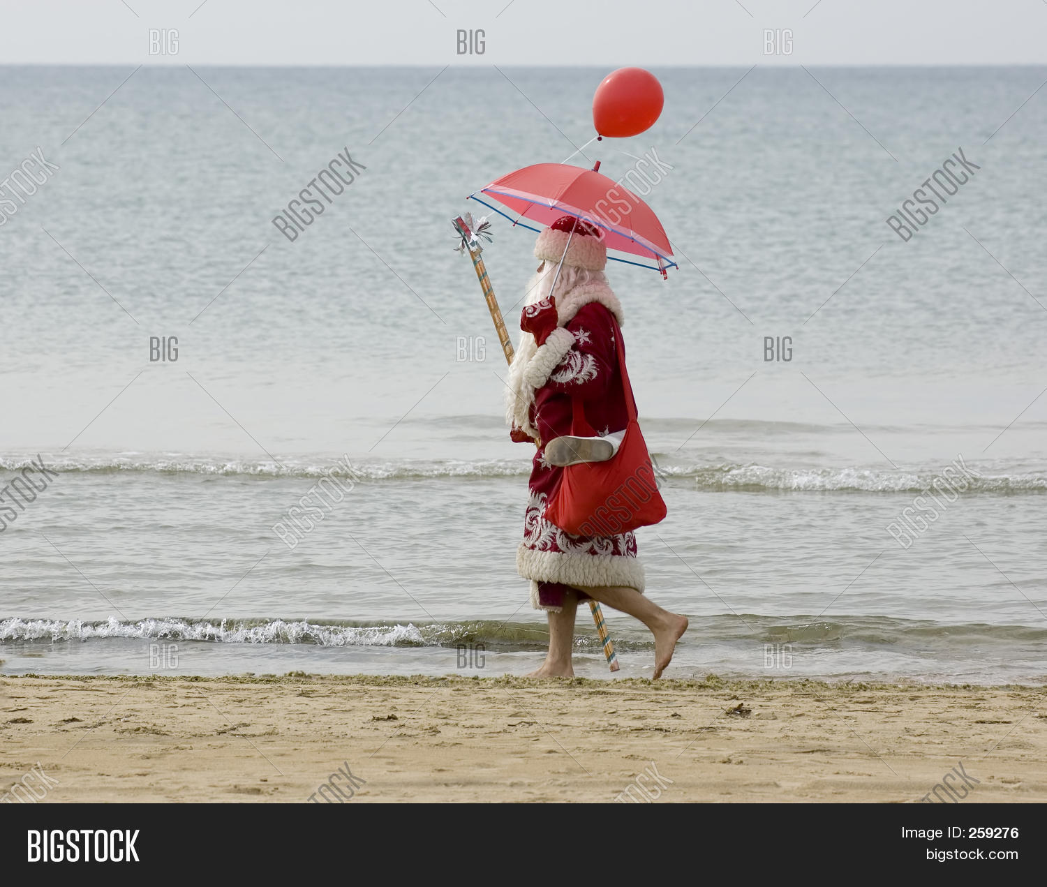 Santa Claus On The Beach Stock Photo & Stock Images | Bigstock