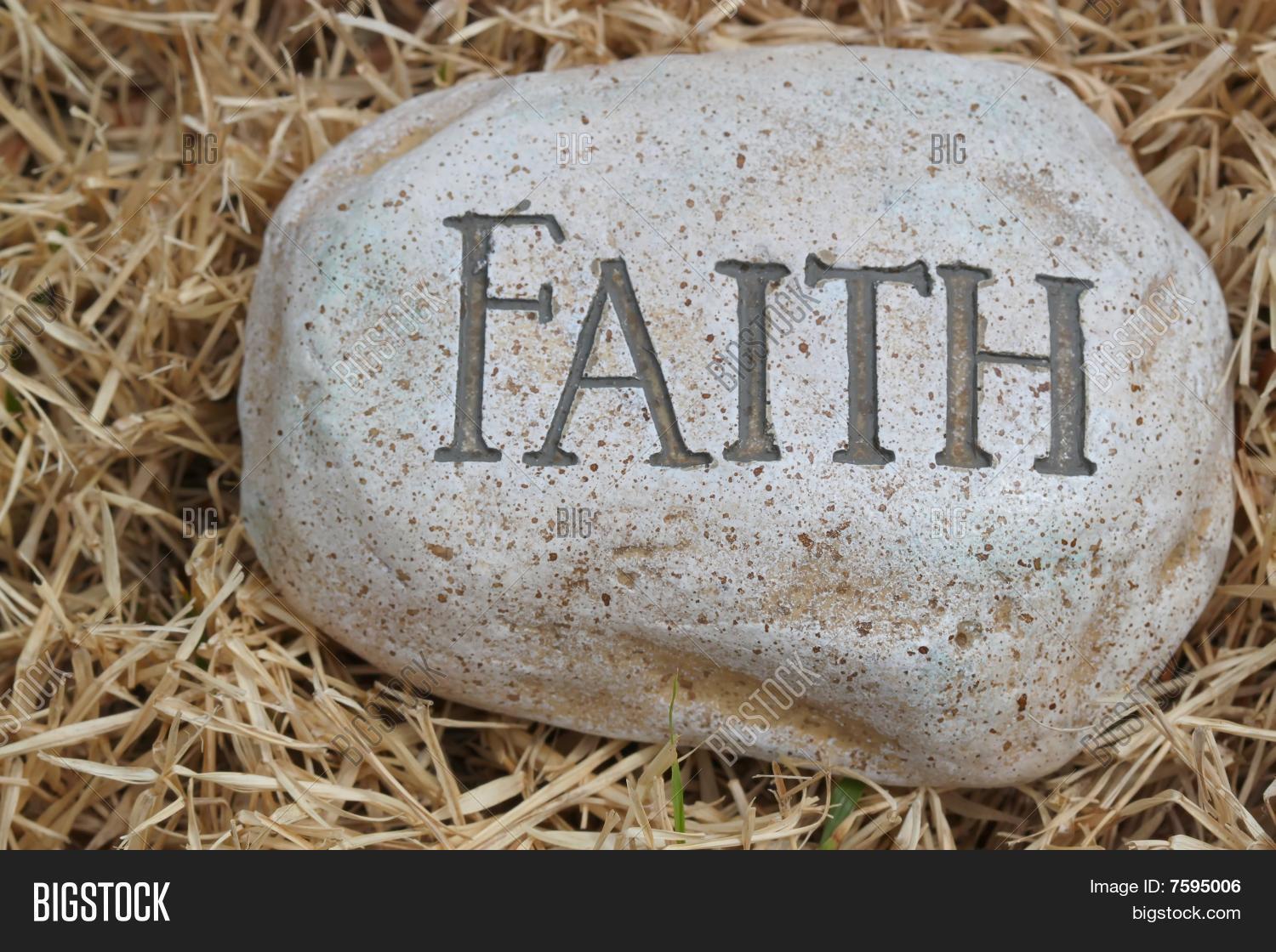 rock on ground showing faith Stock Photo & Stock Images | Bigstock