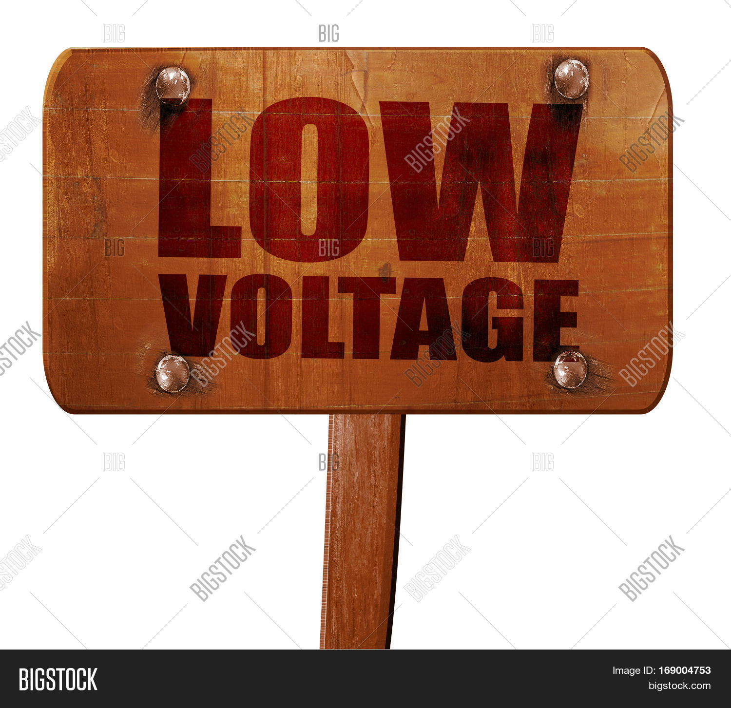 low voltage, 3D rendering, text on wooden sign Stock Photo & Stock ...