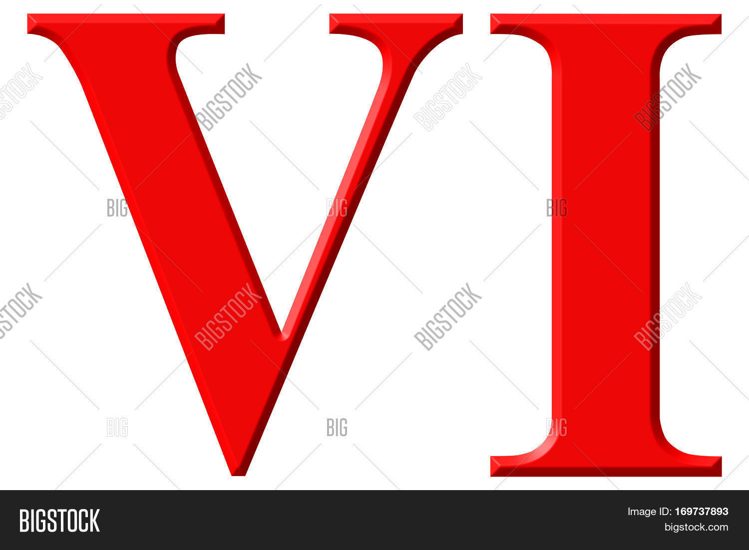 Roman Numeral Vi, Sex, 6, Six, Image & Photo | Bigstock